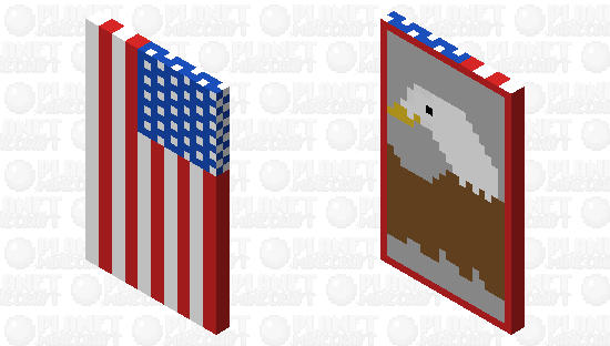 united states of America flag Minecraft Mob Skin
