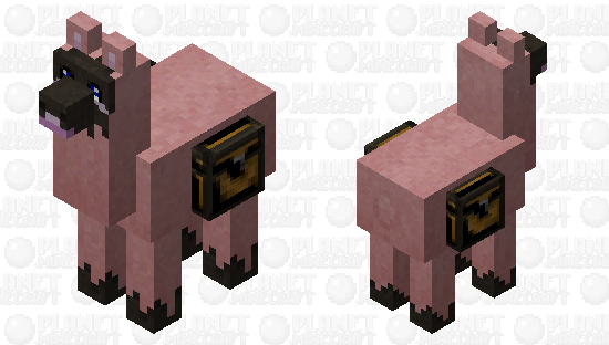 Adorably Derpy Dusty Rose Llama Minecraft Mob Skin