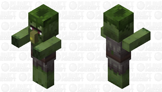 Modern looking zombie villager farmer Minecraft Mob Skin