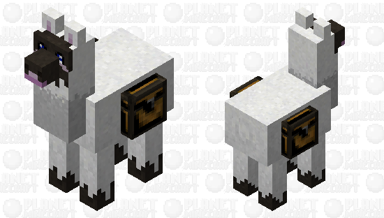 Adorably Derpy Snow Biome White Llama Minecraft Mob Skin