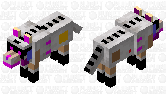 Weird shaved ender dog Minecraft Mob Skin