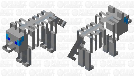 Skeleton Wolf Minecraft Mob Skin