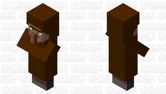 Brown villager Minecraft Mob Skin
