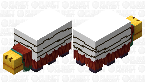 black and white sniffer Minecraft Mob Skin