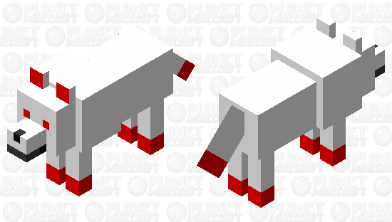 arctic wolf angry Minecraft Mob Skin