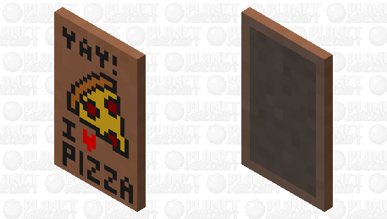 "I Love Pizza" cape Minecraft Mob Skin