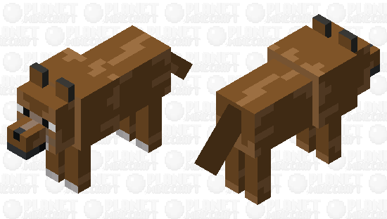 Brown Dog Minecraft Mob Skin