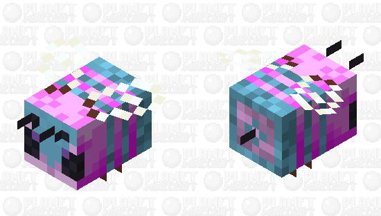 Cotton Candy Bee =^ ⋏ ^= Minecraft Mob Skin