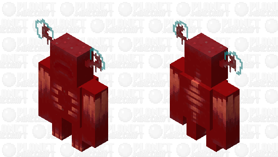 Angry warden Minecraft Mob Skin