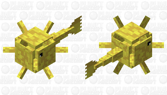 (TY) Yellow Frogfish Minecraft Mob Skin
