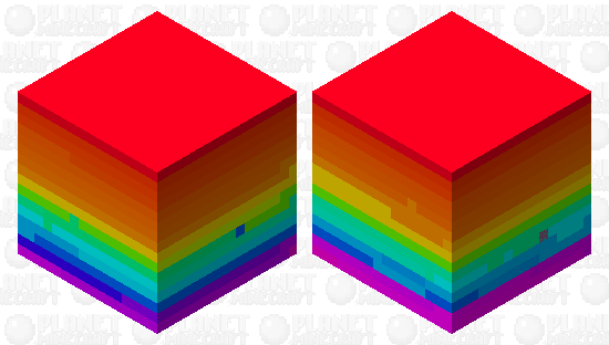 Rainbow shulker Minecraft Mob Skin