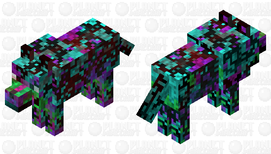 glitched+cursed wolf Minecraft Mob Skin