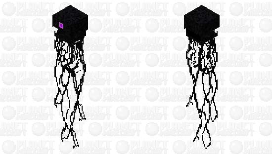 Black 1 Eye Squid Alien Enderman Minecraft Mob Skin