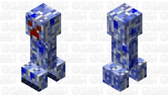 Blue Creeper Minecraft Mob Skin