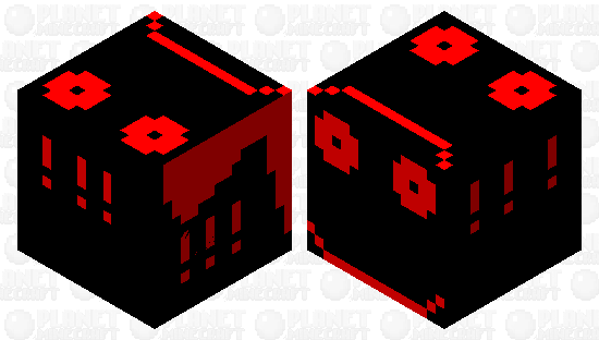 Black and red box Minecraft Mob Skin