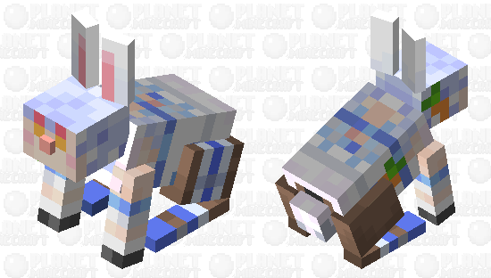Usada Pekora rabbit texture Minecraft Mob Skin