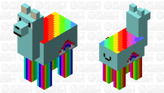 rainbow Llama Minecraft Mob Skin