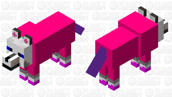 pink poodel Minecraft Mob Skin