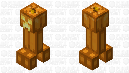 creeper Pumpkin Minecraft Mob Skin