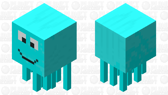 Smiling blue ghast Minecraft Mob Skin