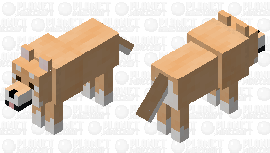 Shiba Inu Tamed Minecraft Mob Skin