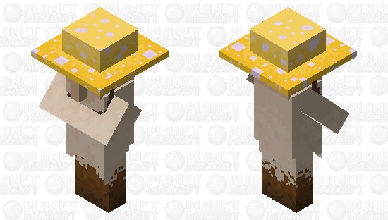 Yellow Mushroom Villager Minecraft Mob Skin