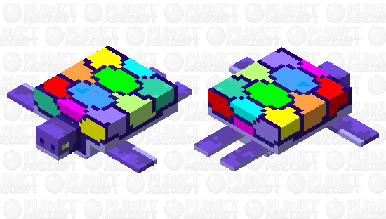 Rainbow turtle 🌈 Minecraft Mob Skin