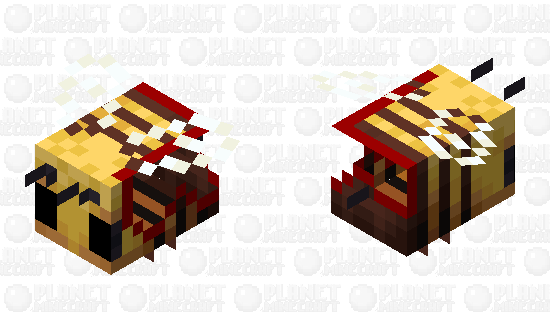Half Eaten Bee Minecraft Mob Skin