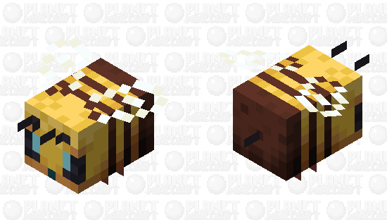 Facial Expressive Bee Minecraft Mob Skin