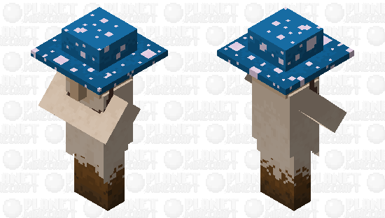 Blue Mushroom Villager Minecraft Mob Skin