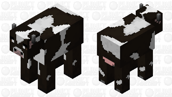 Detailed Cow HD Minecraft Mob Skin