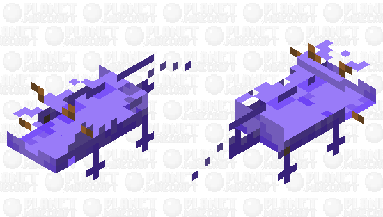 blue axolotl Minecraft Mob Skin
