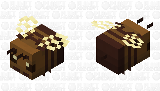 Brown very cute honeybee Minecraft Mob Skin