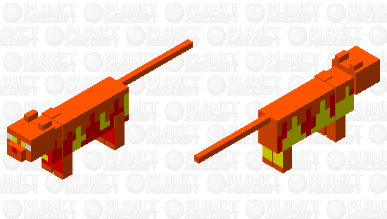 fire cat Minecraft Mob Skin