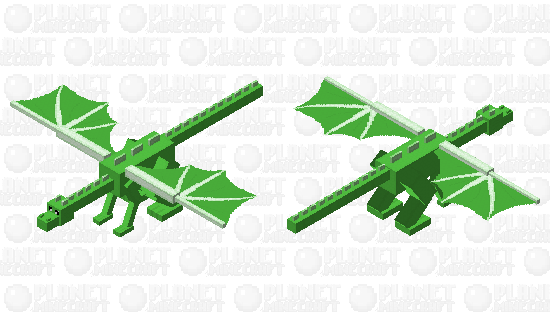 Green Dragon Minecraft Mob Skin