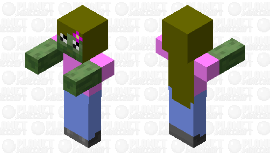 Girl Zombie Minecraft Mob Skin