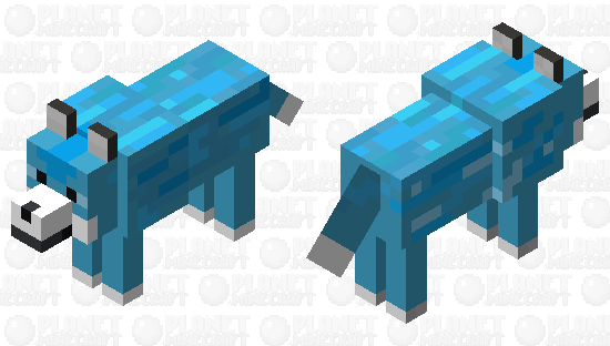 blue dog Minecraft Mob Skin