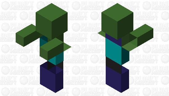 Zombie with worst resolution Minecraft Mob Skin