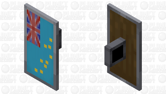 Tuvalu Flag Shield Minecraft Mob Skin