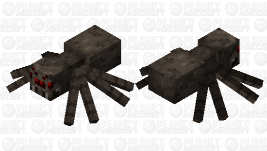 Standard Spider Texture in 2x Resolution - Base Minecraft Mob Skin