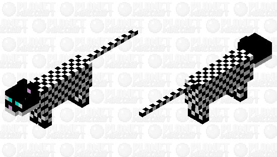 black and white cat Minecraft Mob Skin