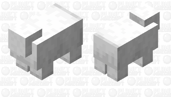 Standard Sheep FUR Texture in 2x Resolution - Base Minecraft Mob Skin