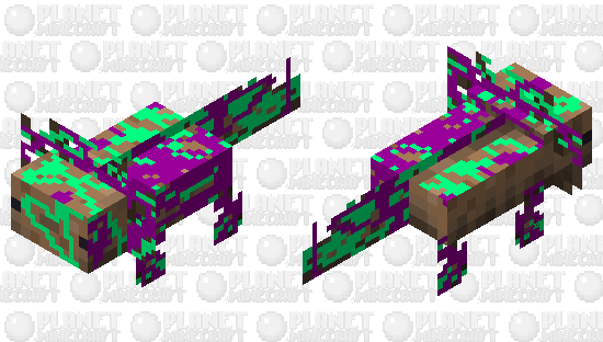 gliched axoltl Minecraft Mob Skin
