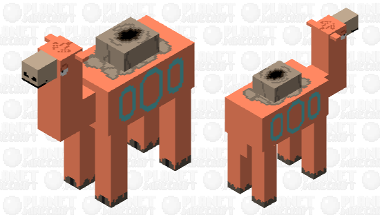 Camerupt Camel (Pokemon) Updated and No Saddle Minecraft Mob Skin