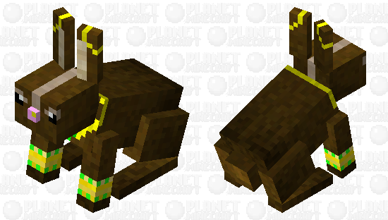 KiKi the Royal Brown Rabbit Rogue Minecraft Mob Skin