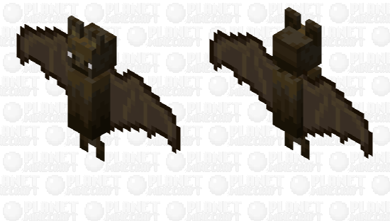 Standard Bat Texture at 2x Resolution - Base Minecraft Mob Skin
