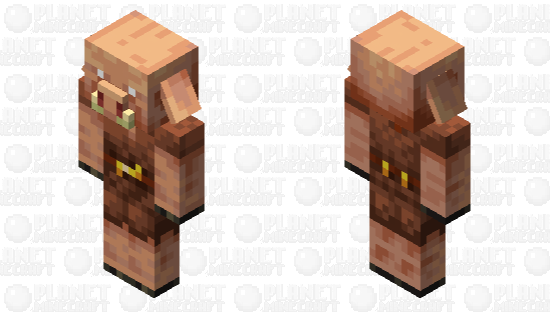 Standard Piglin Texture in 2x Resolution - Base Minecraft Mob Skin