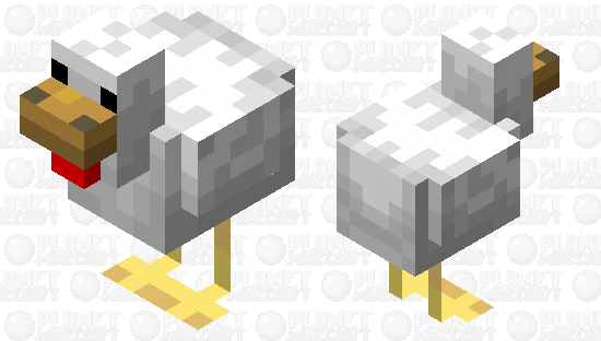 Standard Chicken Texture at 2x Resolution - Base Minecraft Mob Skin