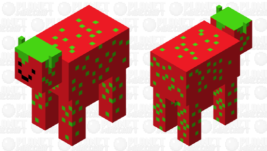 Strawberry elephant Minecraft Mob Skin
