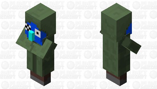 Aldeano Blue Minecraft Mob Skin